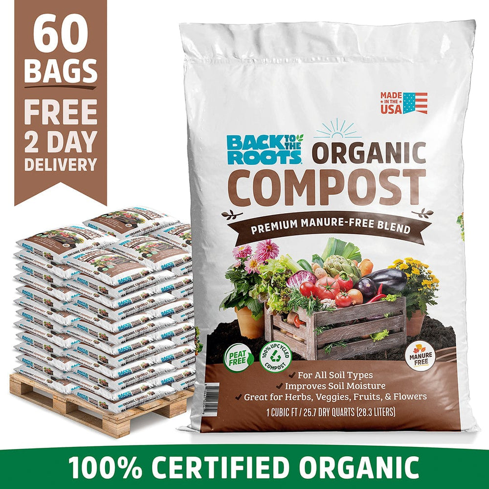 Organic Premium Compost — Manure-Free Blend (60 1 cu.ft. Bags) — Ready ...