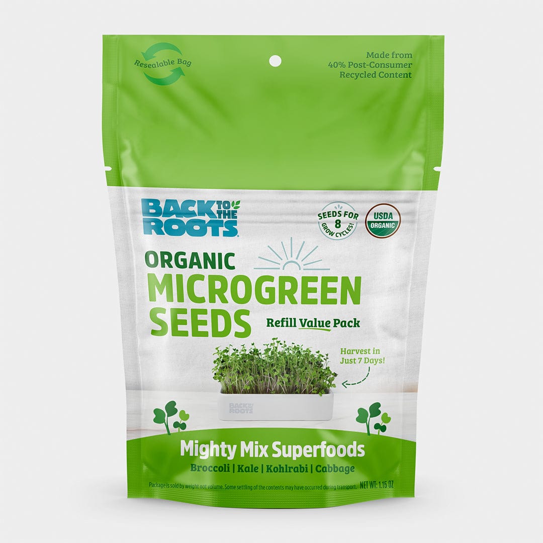 Organic Microgreen Seeds Refill Value Pack — Mighty Mix – Back to the Roots
