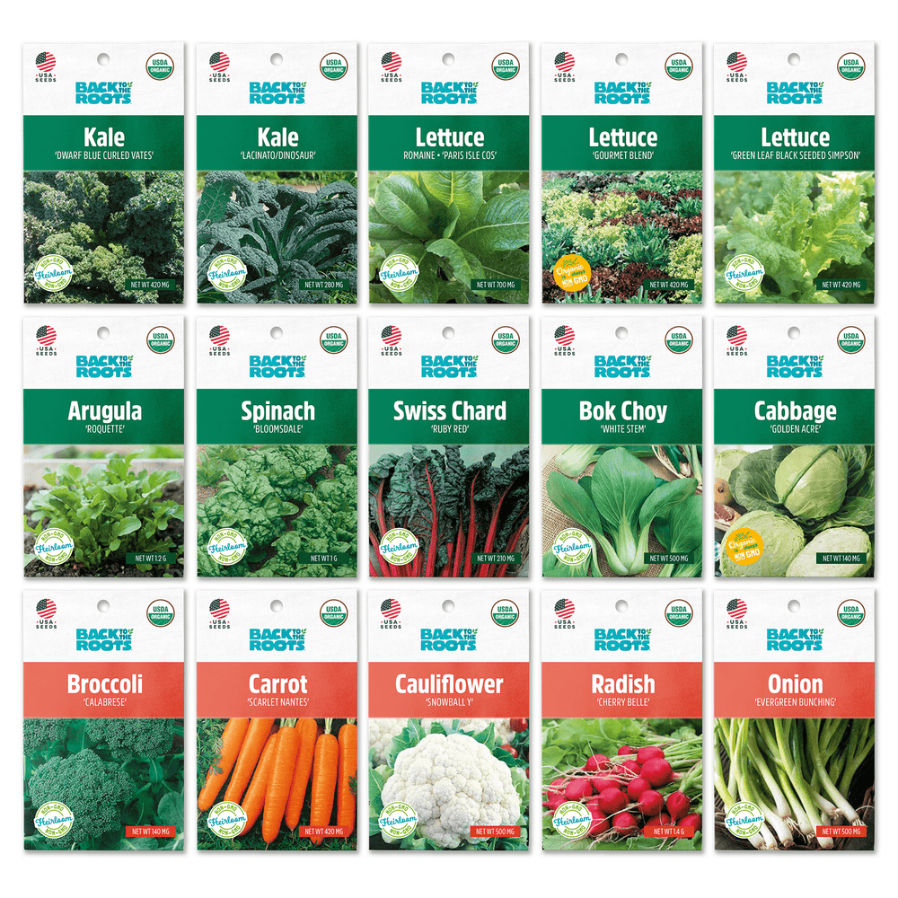 100% Organic & US Grown Seeds by Back to the Roots® | Seed Packets